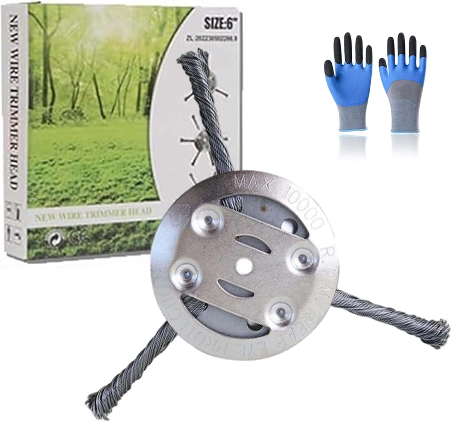 Universal Steel Wire Trimmer Head, 6"/8" String Trimmer Replacement ...