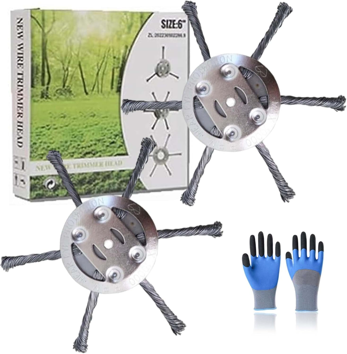 Universal Steel Wire Trimmer Head, 6"/8" String Trimmer Replacement ...