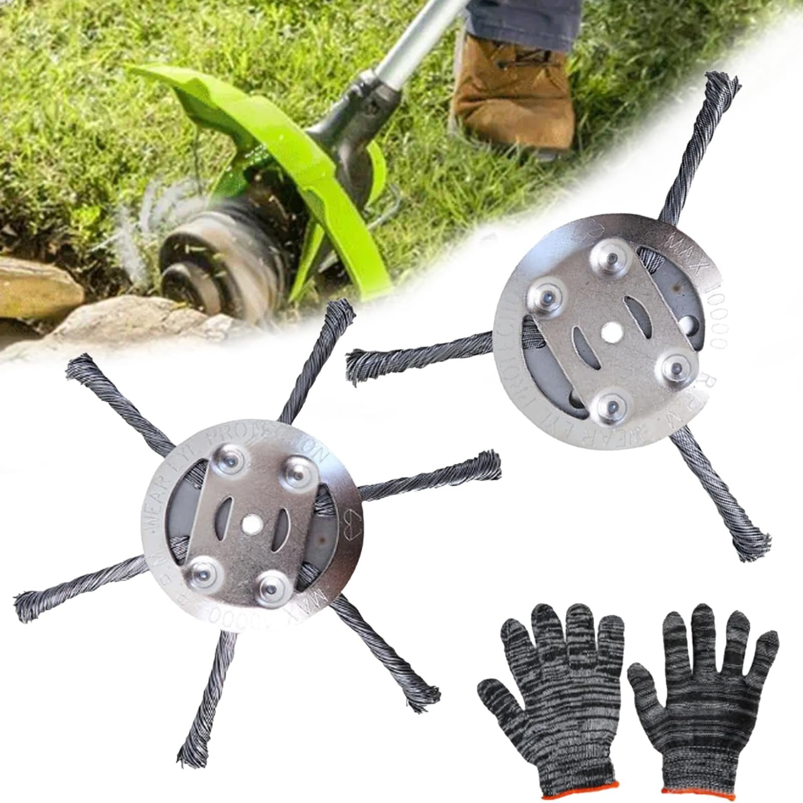 Universal Steel Wire Trimmer Head, 6 Inches Steel Wire Grass Trimmer ...