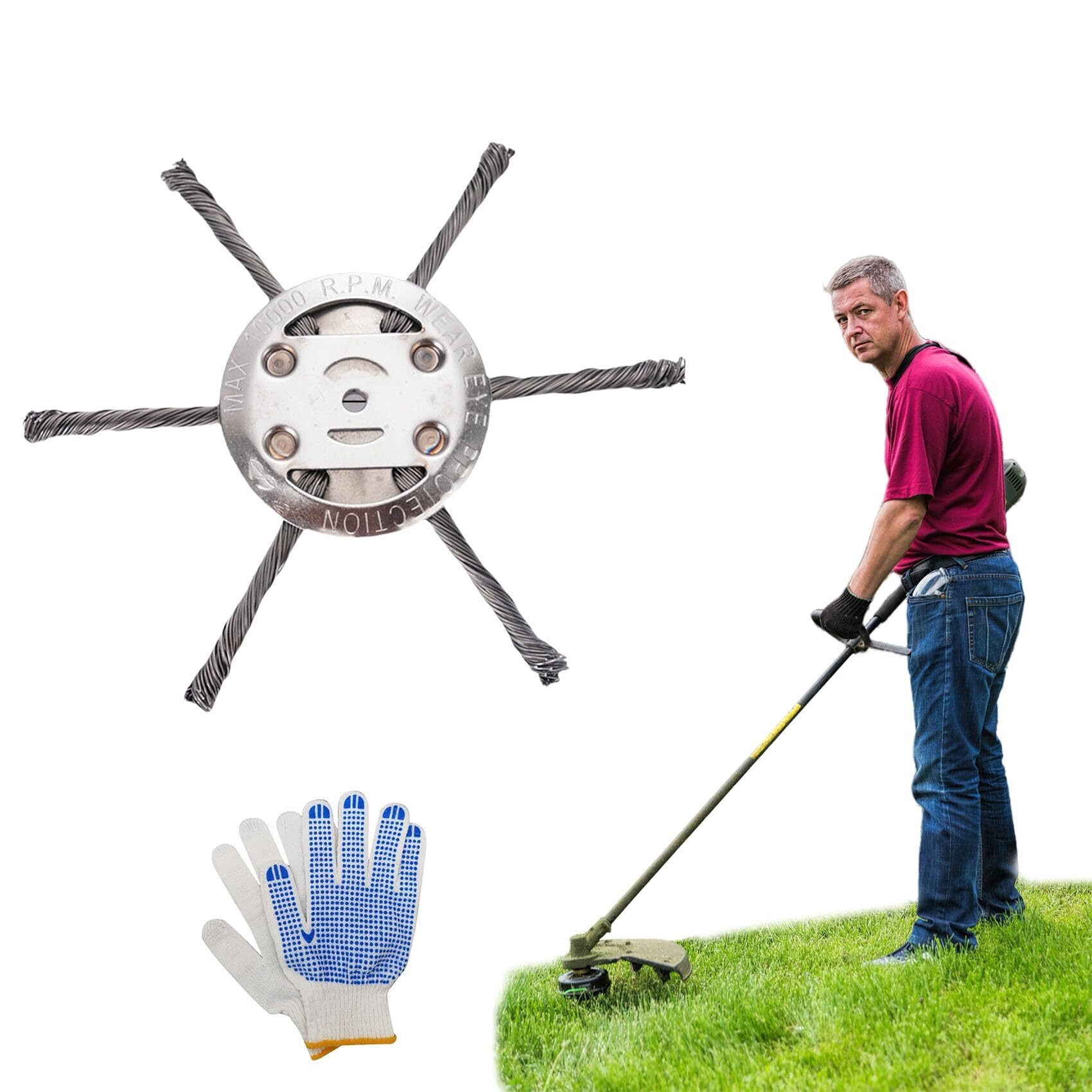 Universal Steel Wire Trimmer Head - Heavy Duty 6-Inch for Cordless ...