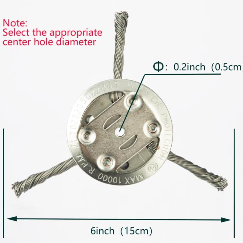 Universal Steel Wire Trimmer Head Replacement -Heavy-Duty Weed Brush ...