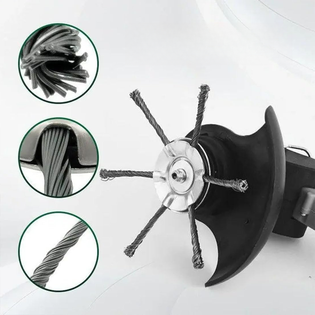 Universal Steel Wire Trimmer Head Replacement-Heavy-Duty Weed Brush ...