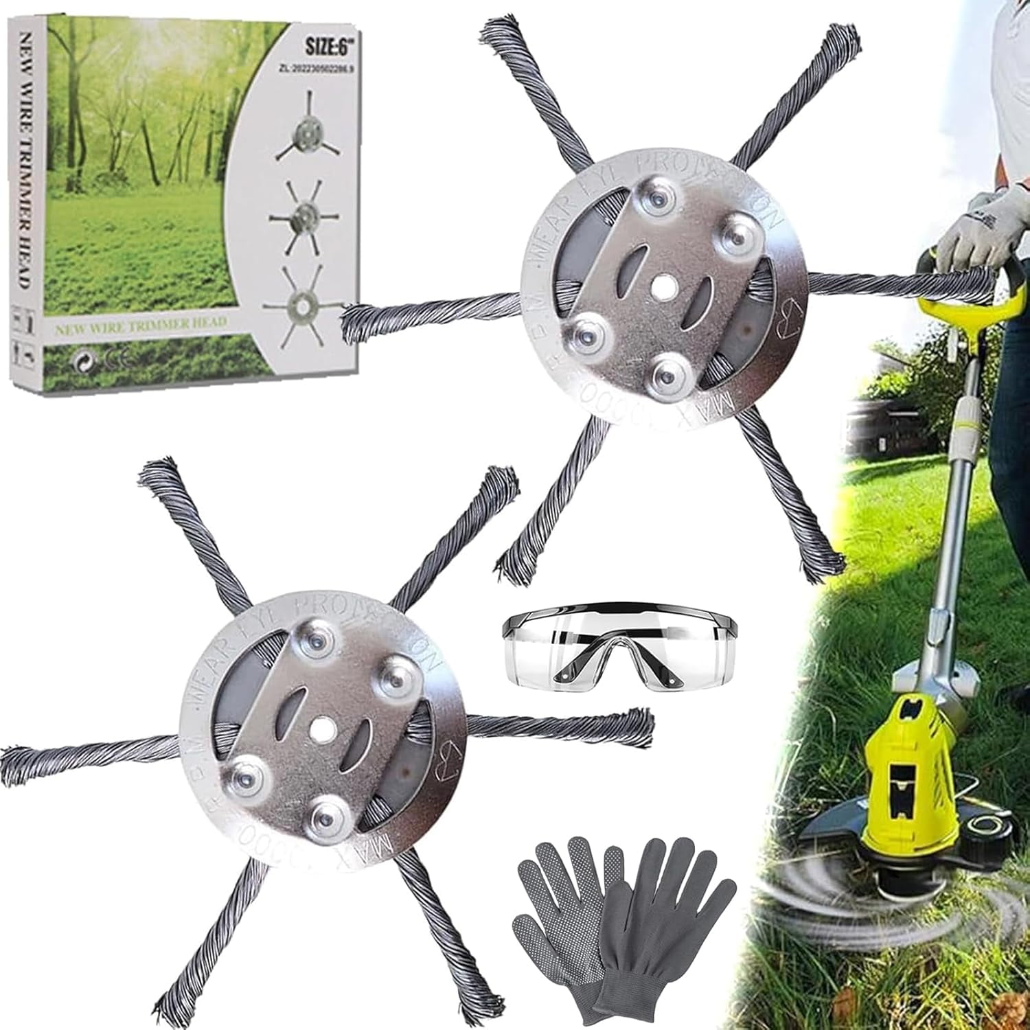 Universal Steel Wire Trimmer Head, Universal Steel Trimmer Head Blade ...