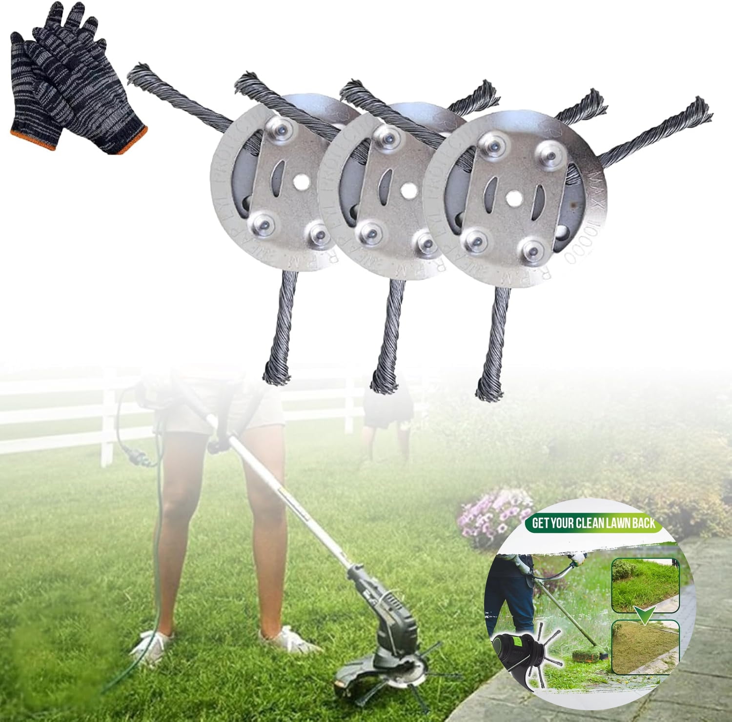 Universal Steel Wire Trimmer Head, Wire Trimming Head for Weedeater ...