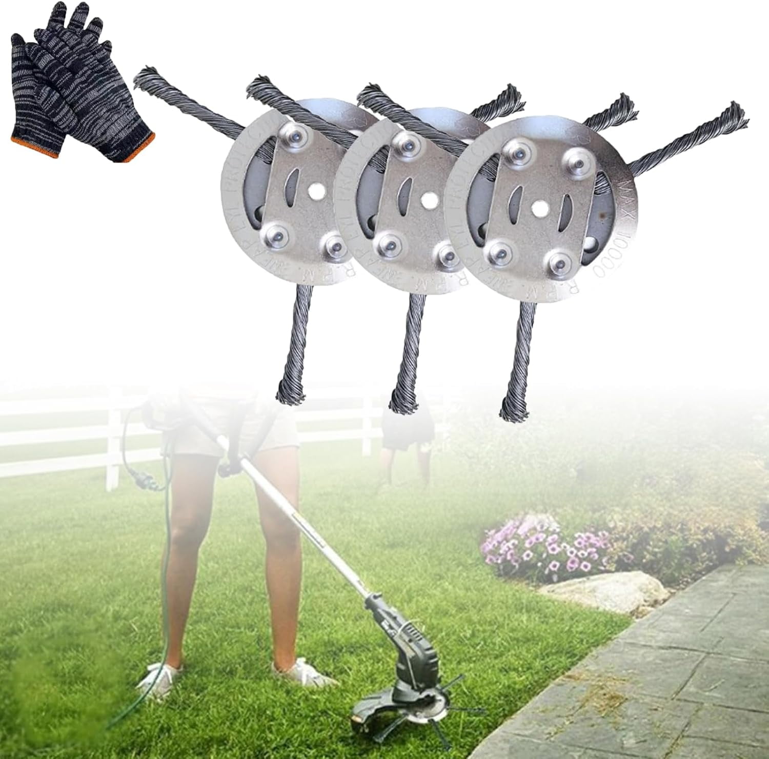 Universal Steel Wire Trimmer Head, Wire Trimming Head for Weedeater ...