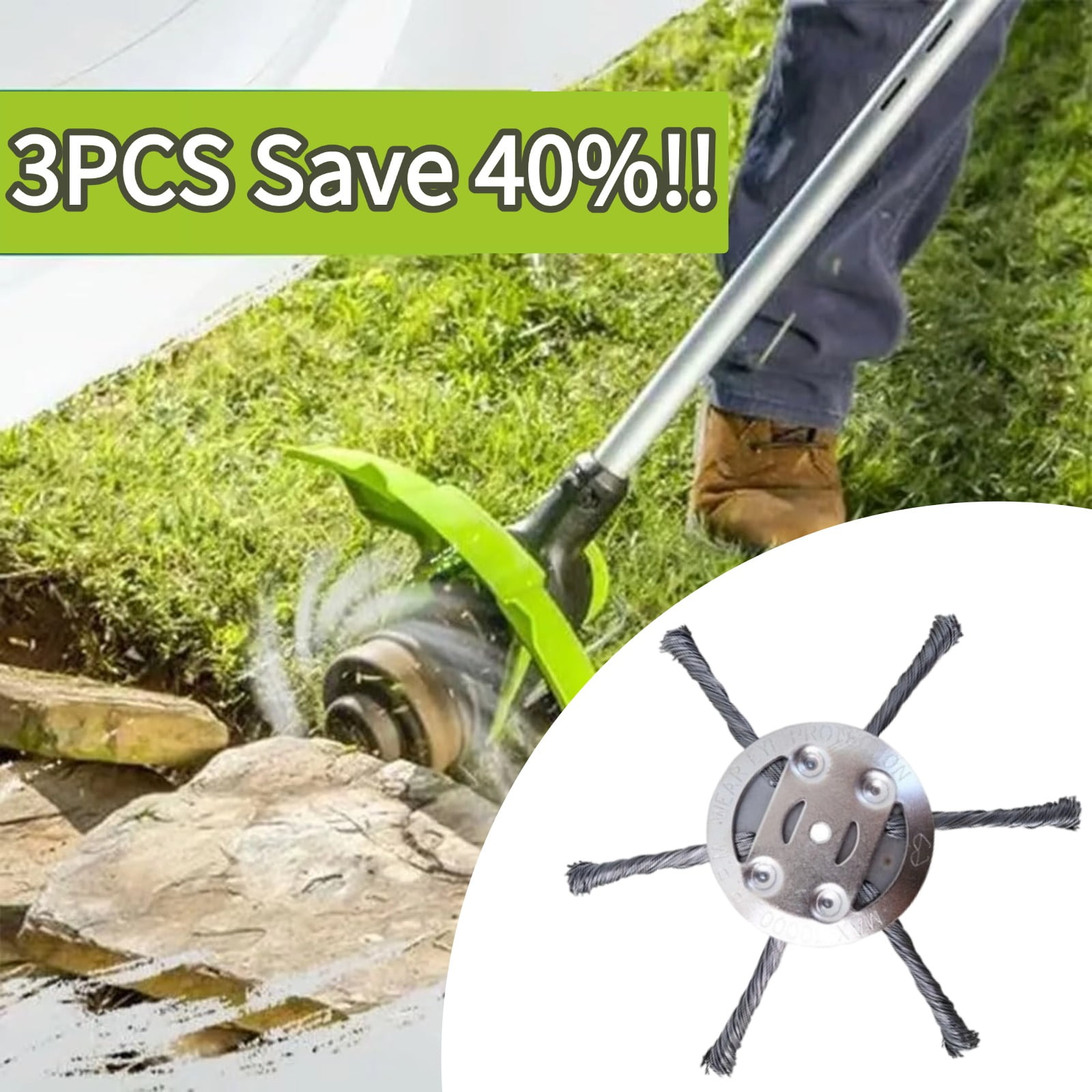 Universal Steel Wire Trimmer Head, Wire Weed Trimmer Head, 6 inch Steel ...