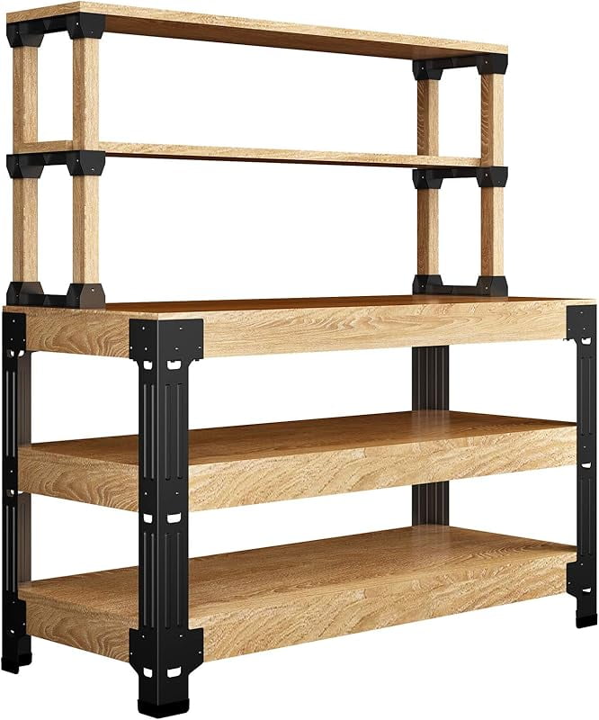 Universal Steel Work Bench Leg Kit, Garage Storage Shelving Frame ...