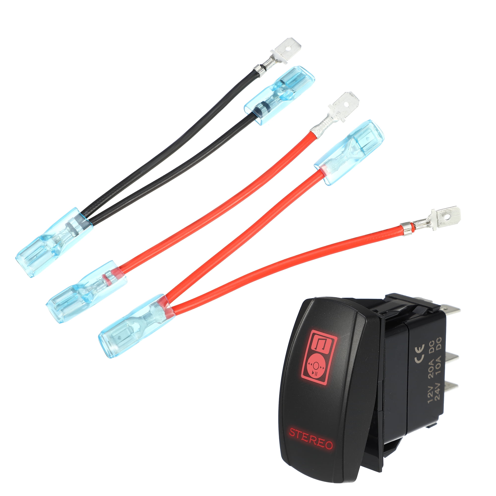 Universal Stereo LED Light Bar 5 Pin Momentary Toggle Rocker ON-OFF ...