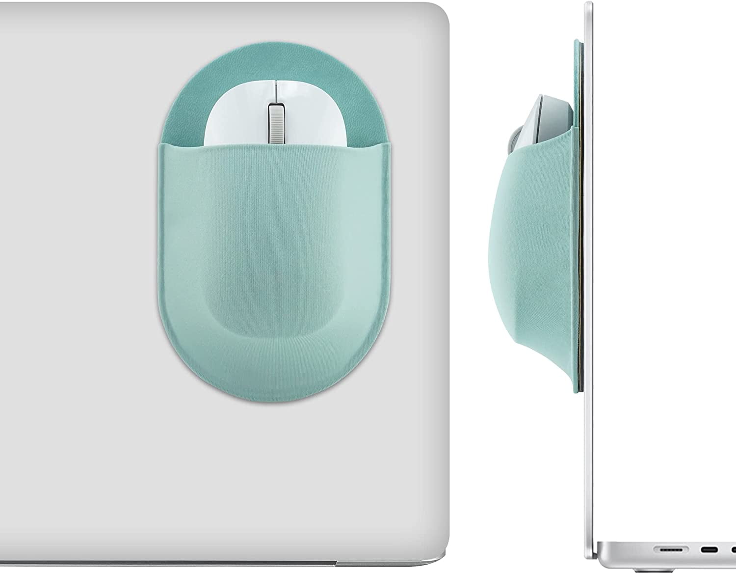 Universal Stick-On Mouse Pouch, Mouse Holder for Wireless Mouse, Mouse ...