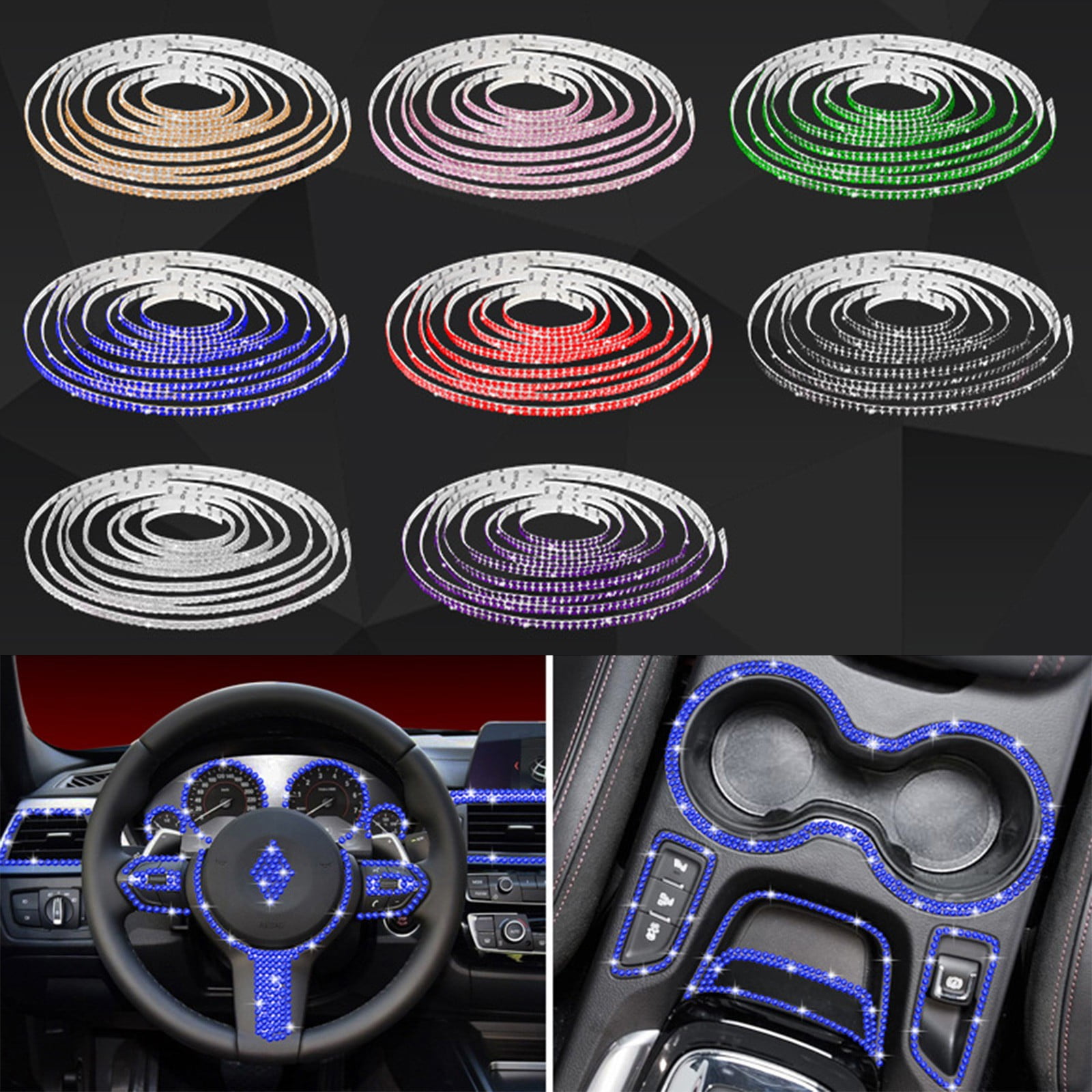 Universal Stickers,Crystal Car Sticker,Self Adhesive Decor,Shiny Finish ...