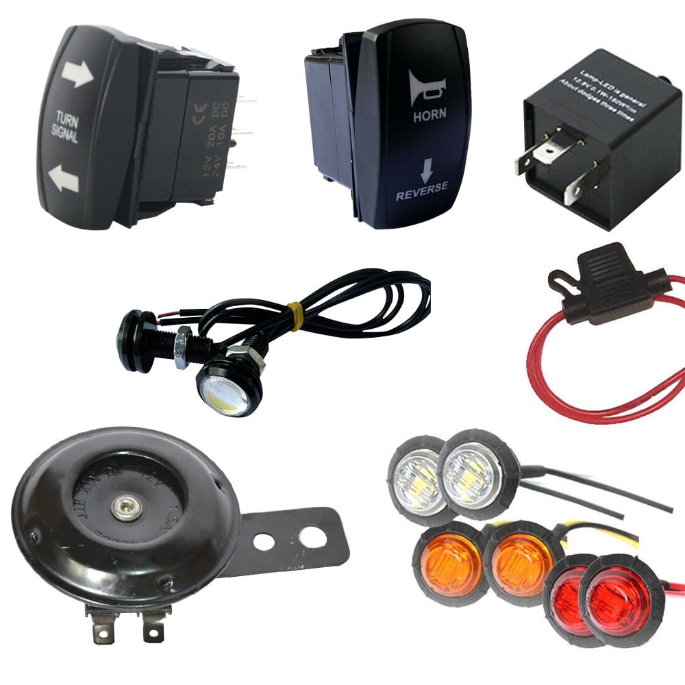 Universal Street Legal Kit With Rocker Switch Turn Signal Led Light ...