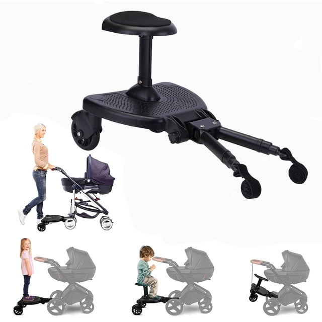 Universal Stroller Board with Detachable Seat Holds, 2 in1 Sit and ...
