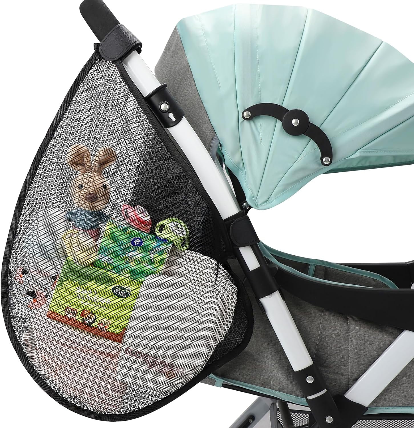 Universal Stroller Organizer, Side Sling Stroller Organizer, Mesh Cargo ...