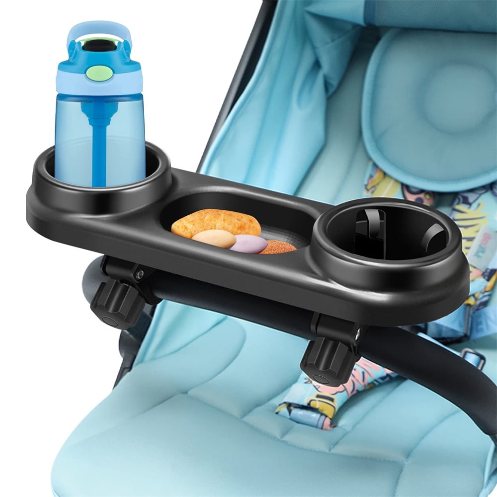 Universal Stroller Tray,2 in 1 Stroller Cup Holder,Stroller Snack Tray ...