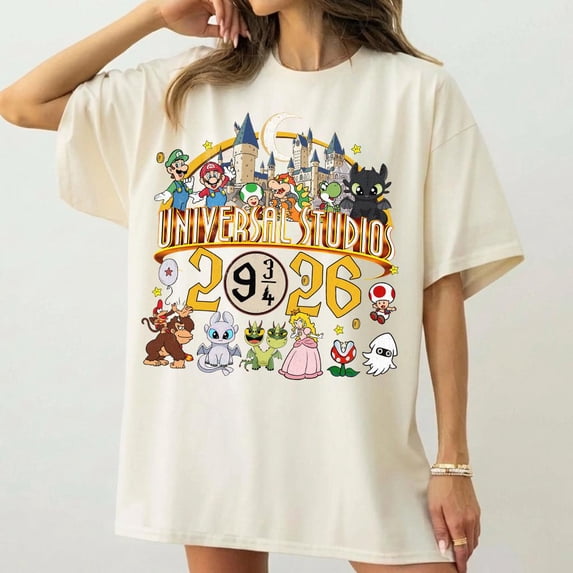 Universal Studios 2026 Family T-Shirt, Epic Universe Mario Tee ...