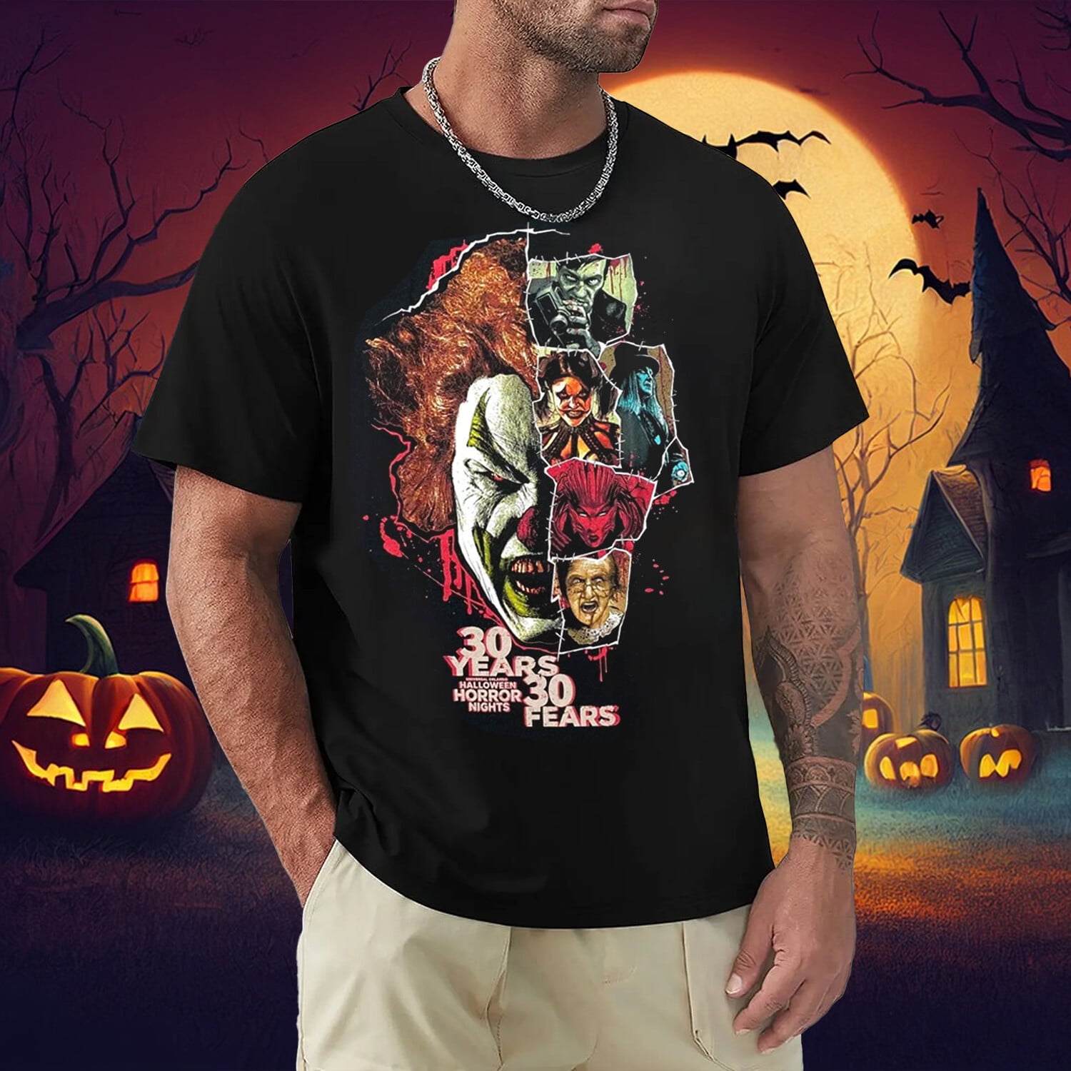 Universal Studios Halloween Horror Nights HHN IT 30 Years Fears T-Shirt ...