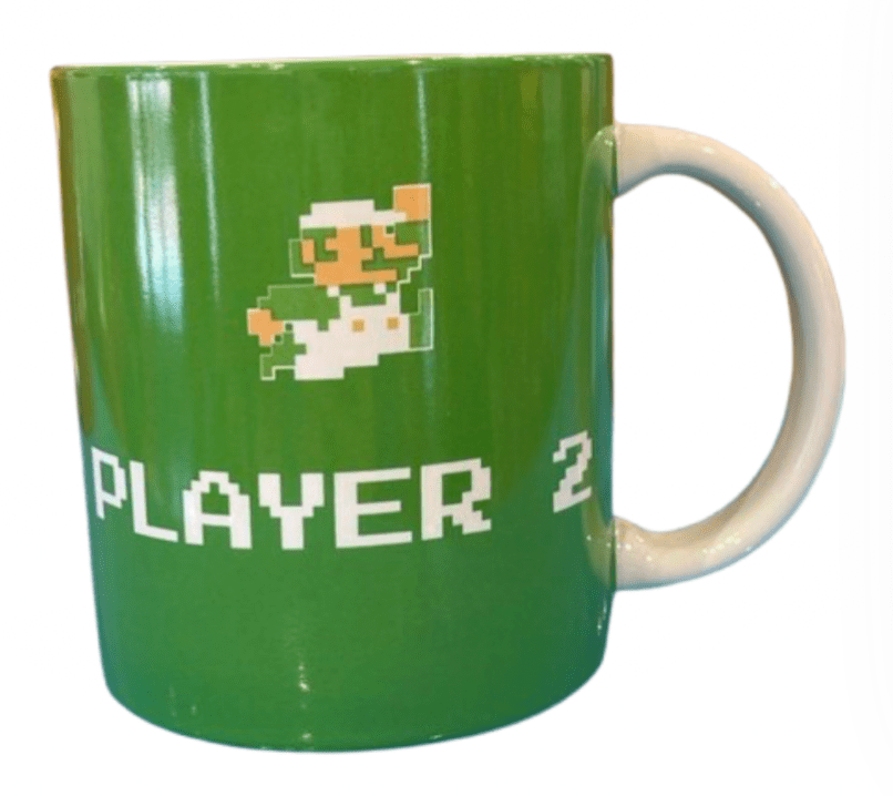 Universal Studios Super Nintendo World Luigi Player 2 Green Coffee Mug ...