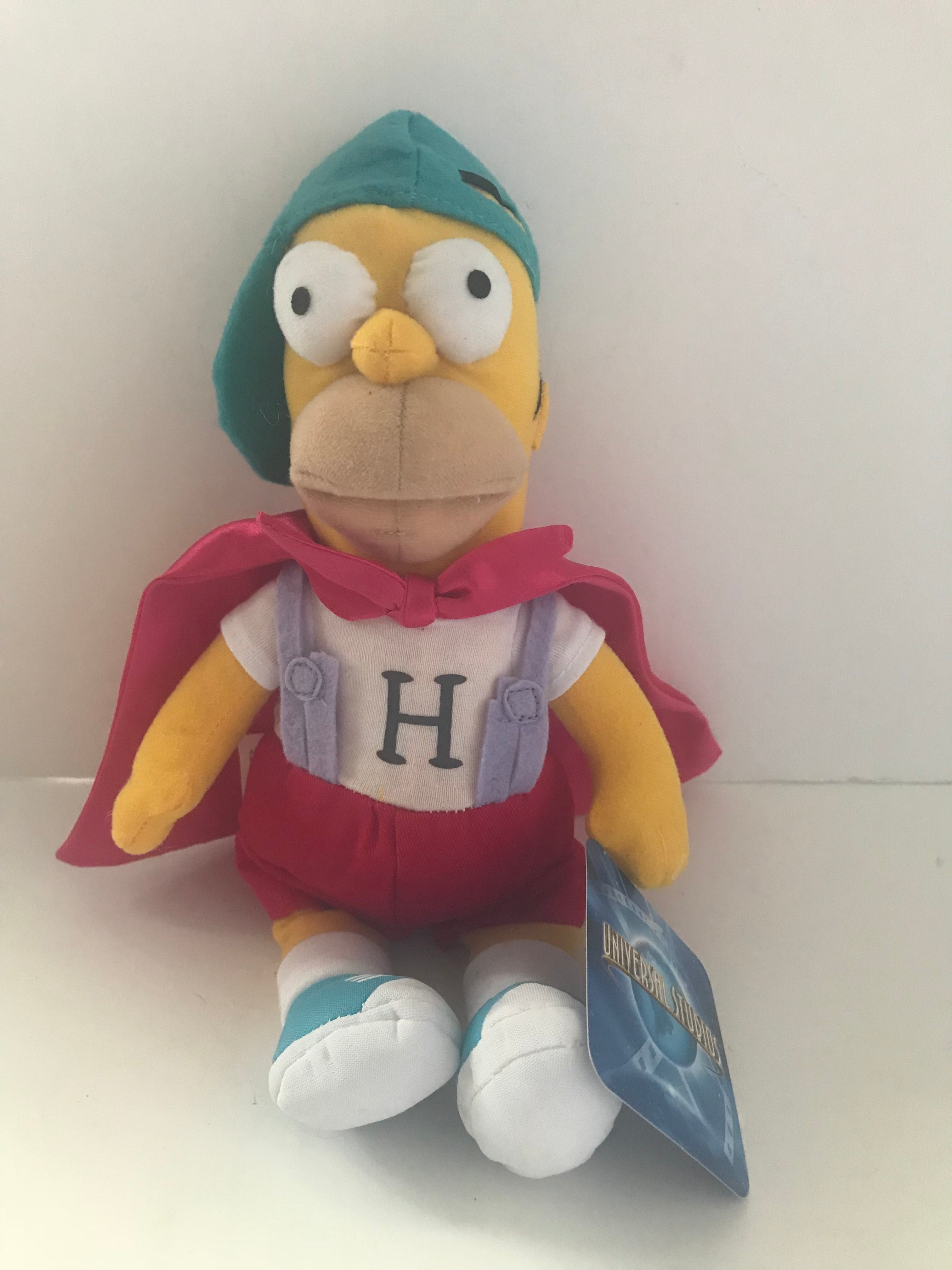 Universal Studios The Simpsons Homer Mascot Baseball Hat Doll Plush 11 ...