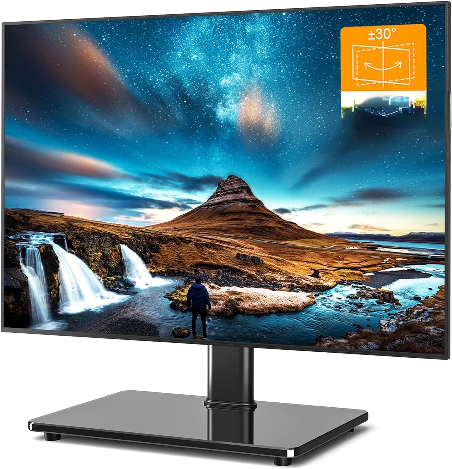 Universal Swivel TV Stand for 27-60 inch Curved/Flat Screen TVs, Table ...