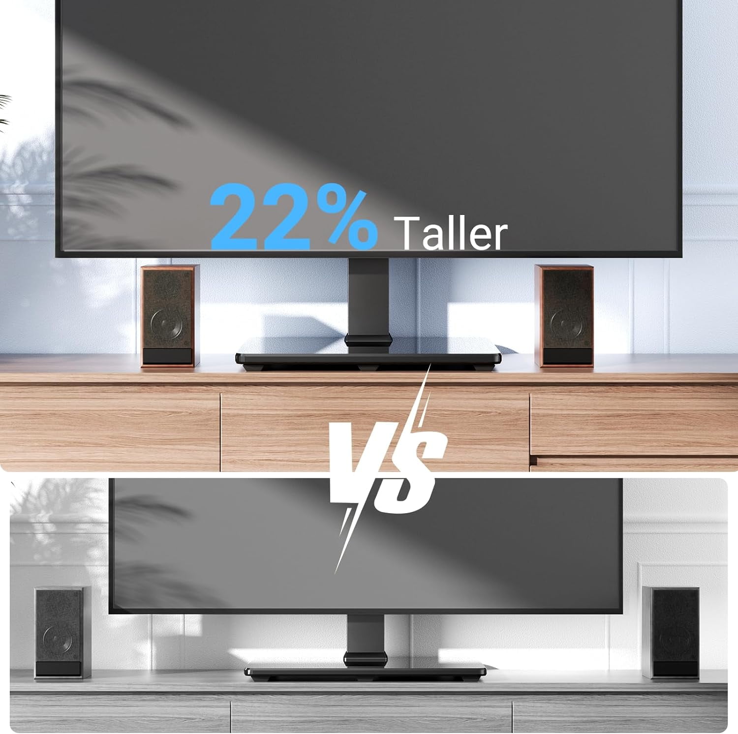 Universal Swivel TV Stand for 37–80 Inch Screens, Adjustable Table Top ...