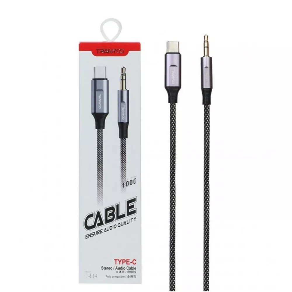 Universal TRANYOO (T-E14) Type-C USB-C to 3.5mm Male Audio Jack AUX Cable - Walmart.com