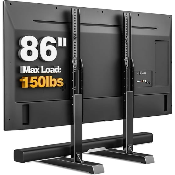 Universal TV Legs, Table Top TV Stand Base with Height Adjustable for ...