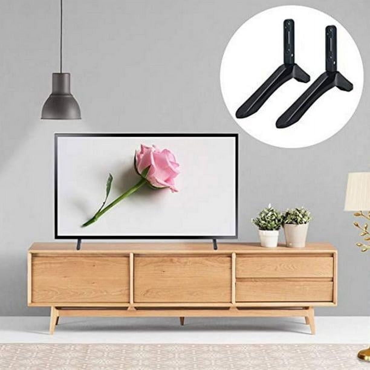 Universal TV Stand Base Mount Metal Television Bracket Table Holder For ...