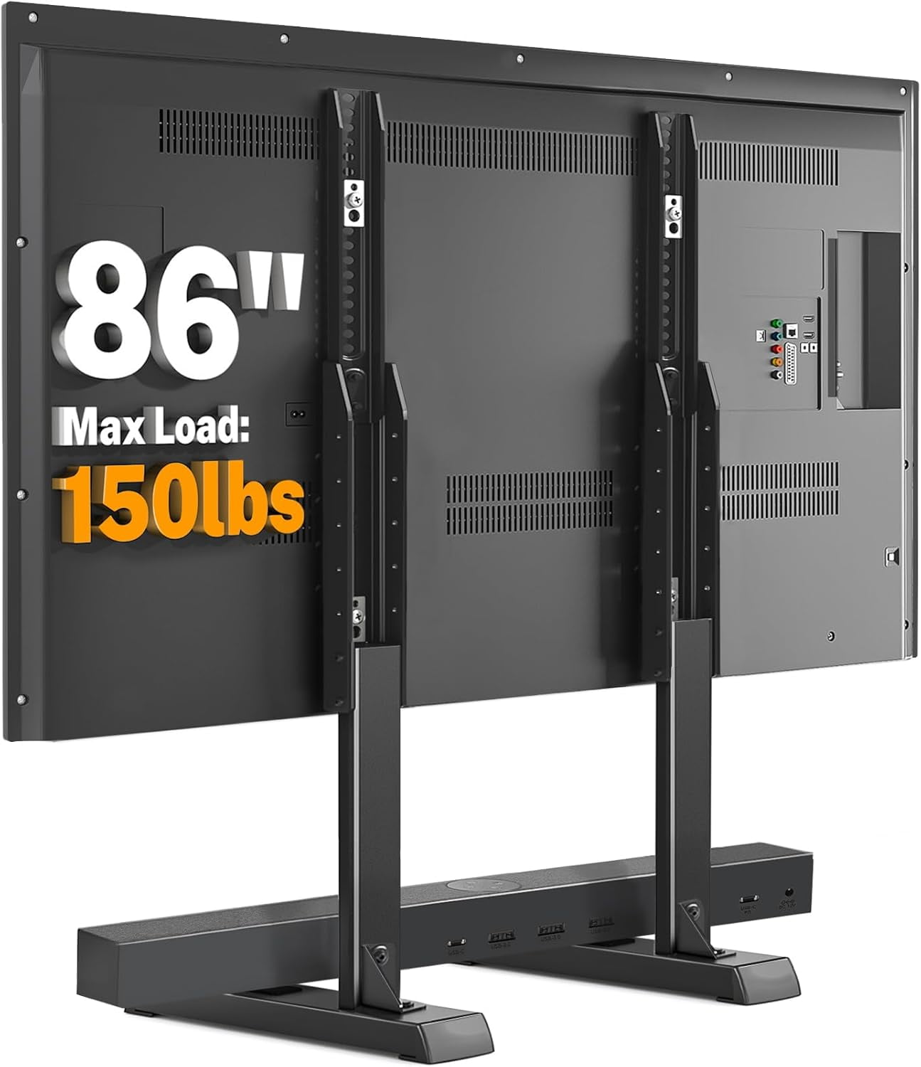 Universal TV Stand, Large Legs for 37-86 Inch Flat Curved TVs with ...