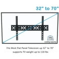 Universal TV Wall Mount Bracket for 32 to 70 Inch TVs Up to 110 lbs ...