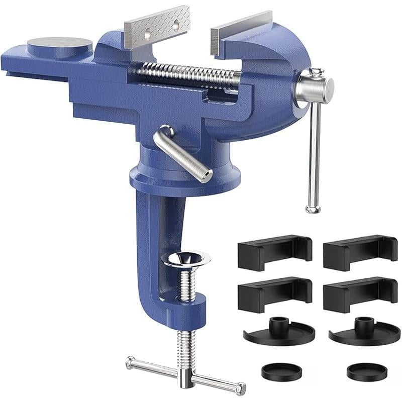 Universal Table Vise 3 Inch, 360 ° Swivel Base Bench Clamp Home Vise ...