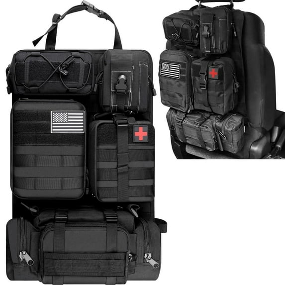 Universal Tactical Car Seat Back Organizer Bag,Molle Seat Back ...