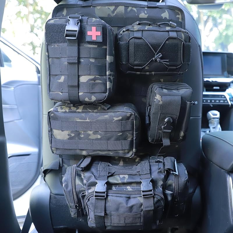 Universal Tactical Seat Back Organizer Vehicle Molle Panel Organizer ...