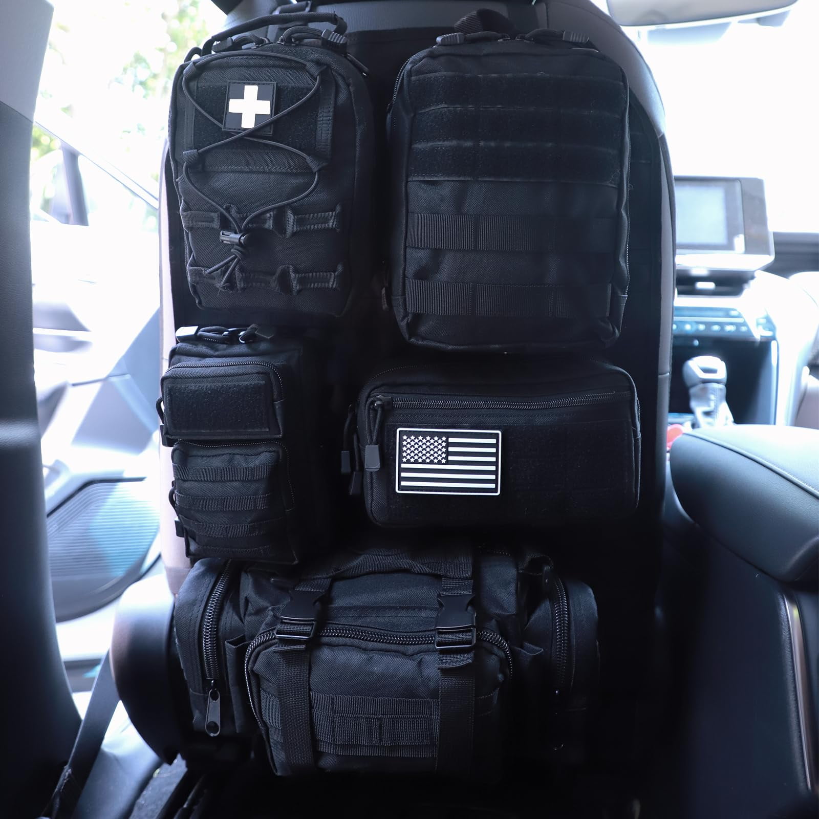 Universal Tactical Seat Back Organizer Vehicle Molle Panel Organizer ...