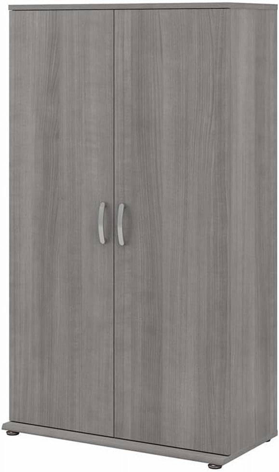 Universal Tall Storage Cabinet with Doors and Shelves in Platinum Gray ...