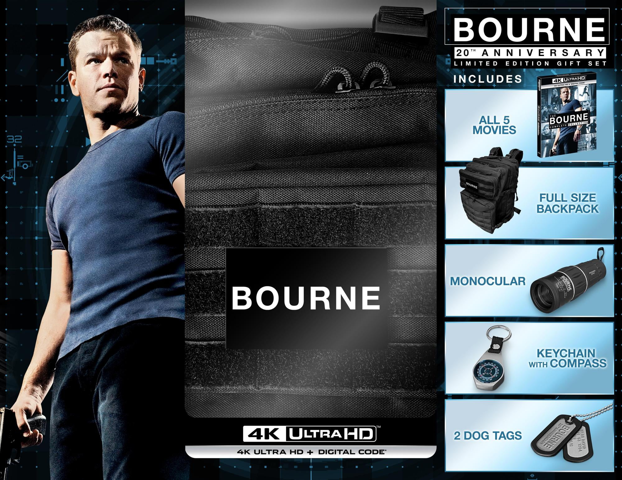 Bourne Complete Collection - 20th Anniversary Limited Edition Gift Set (4K Ultra HD) [UHD] - New ...