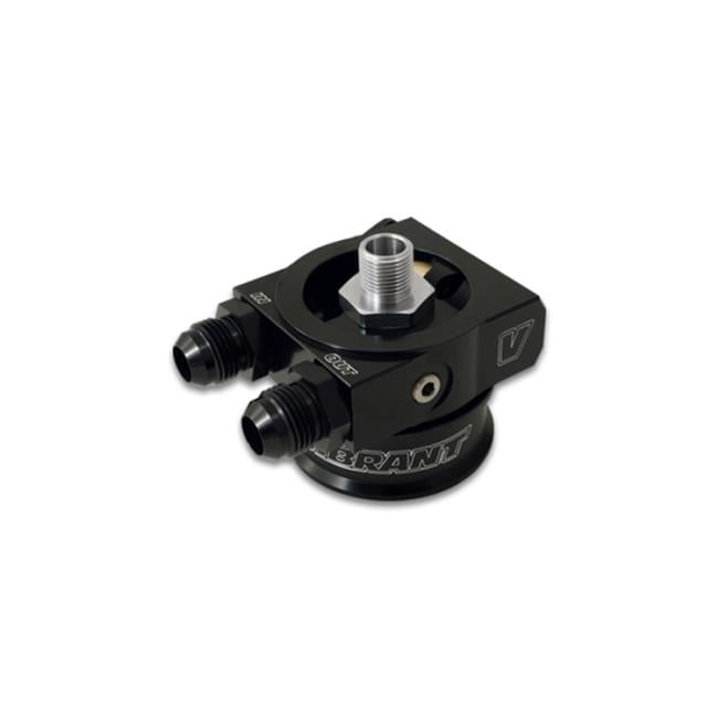 Universal Thermostatic Oil Cooler Sandwich Adapter - Black Anodized ...