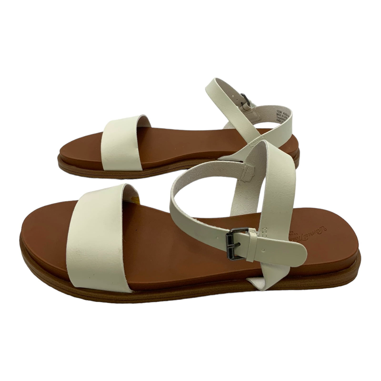 Universal Thread Nyla Ankle Strap Sandals White US Women's Size 10W ...