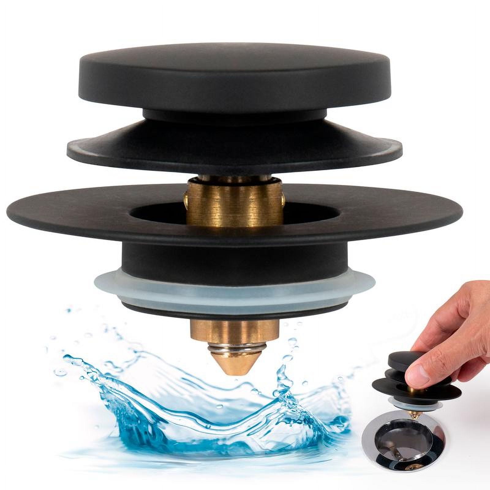 Universal Tip Toe Bathtub Drain Plug & Stopper - Easy Installation ...