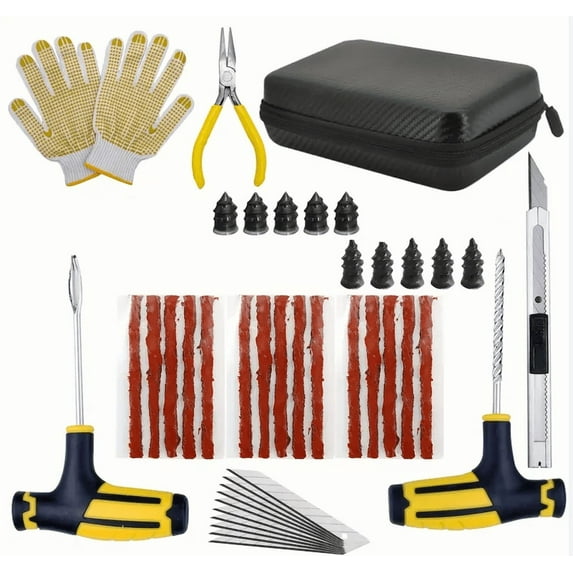 Universal Tire Repair Kit - Complete Flat Tire Fix for Cars, Trucks ...
