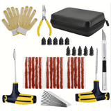 Universal Tire Repair Kit Tire Repair Tool Set with Complete 9-Piece ...