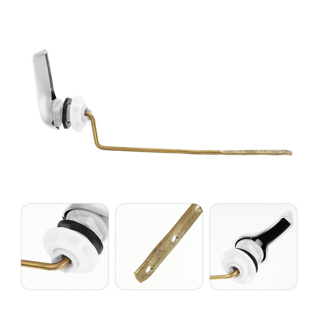 Universal Toilet Tank Flush Lever Chrome Finish Handle Fitting Assembly ...