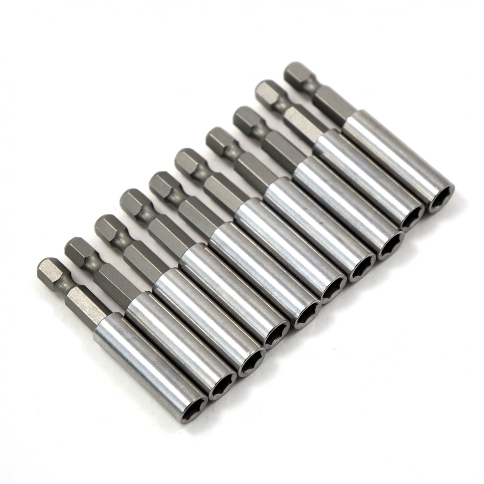 Universal Tool 10 Pack of .25in Hex Shank Magnetic Bit Extension Holder ...