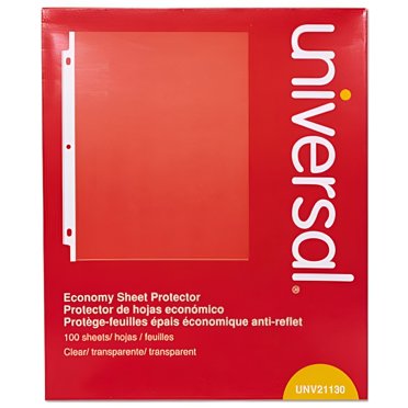 Universal Top-Load Poly Sheet Protectors, Standard Gauge, Letter, Clear ...