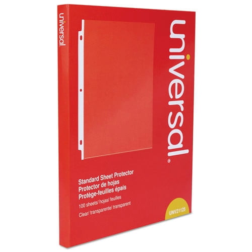 Universal Top-Load Poly Sheet Protectors, Standard, Letter, Clear, 100 ...