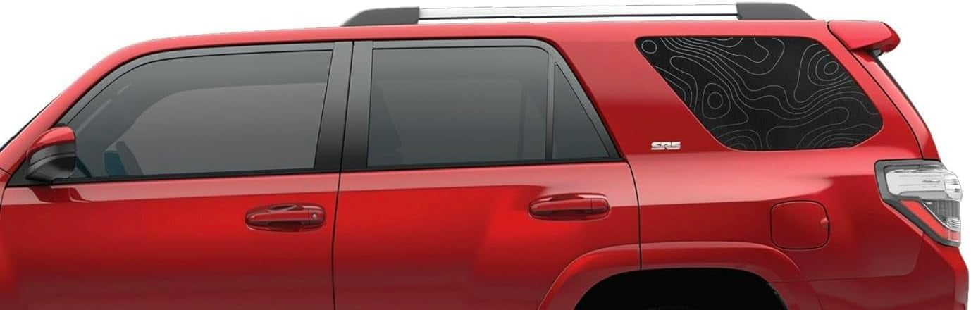 Universal Topographic Rear Side Window Vinyl Decal Sticker Set for Cars ...