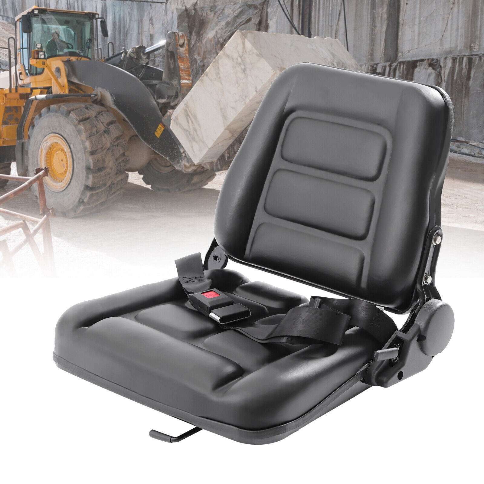 Universal Tractor Seat Black with Slide Tracks for Kubota Bobcat John ...