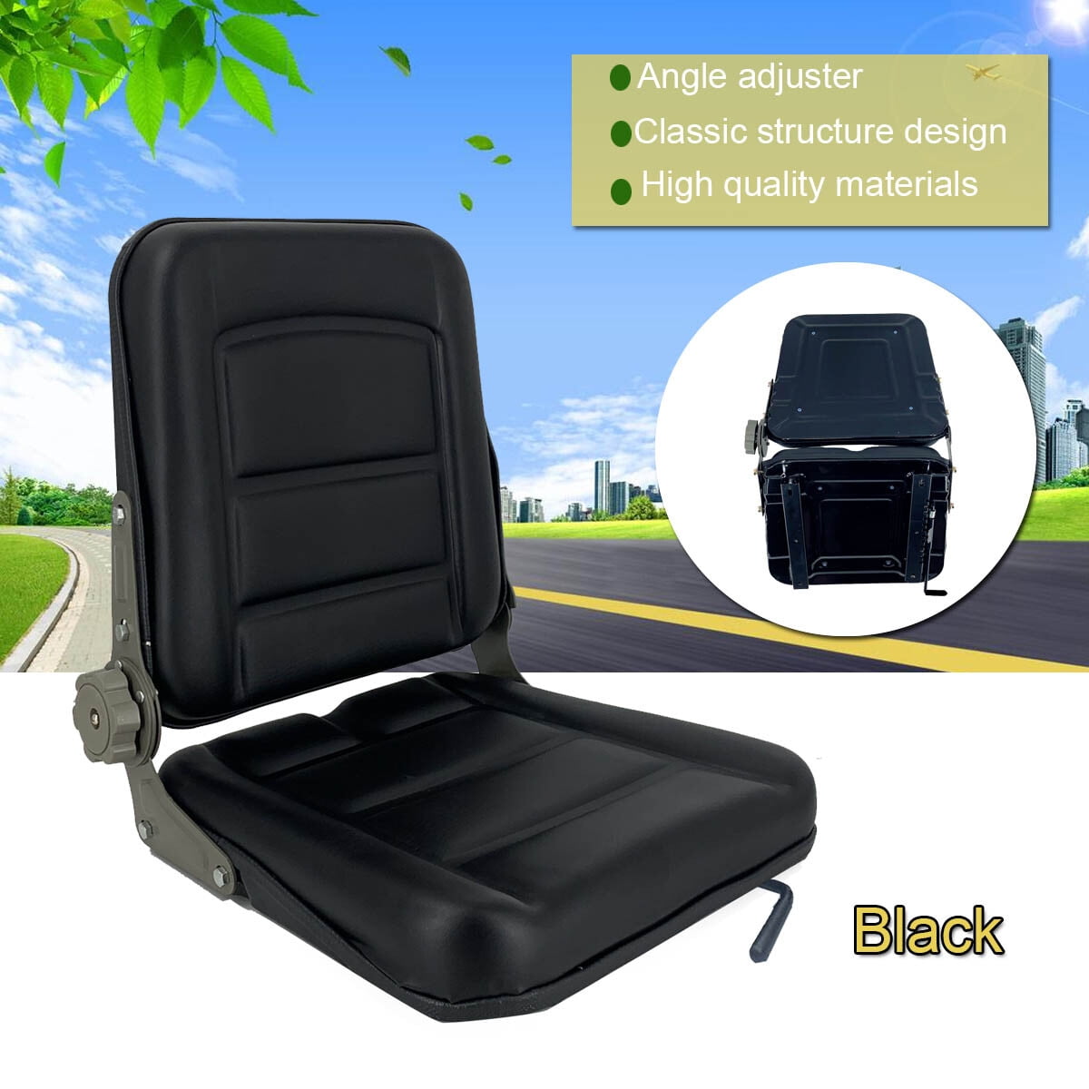 Universal Tractor Seat Forklift Mower Digger Excavator Seat Slidable ...