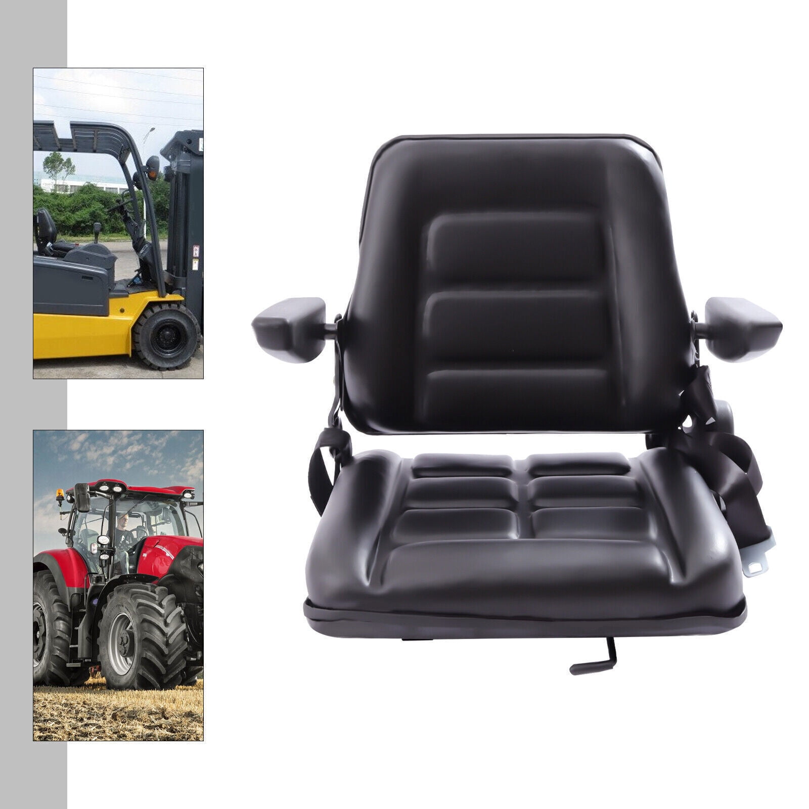Universal Tractor Seat W/Slide Tracks for Kubota Bobcat John Deere Ford ...