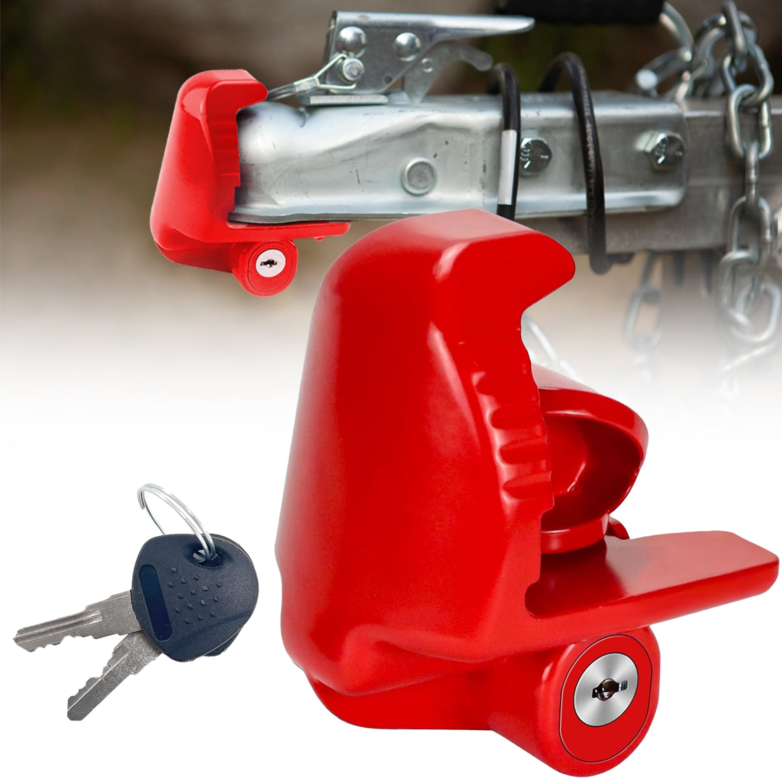 Universal Trailer Hitch Locks,Anti-Theft Hitch,Red - Walmart.com