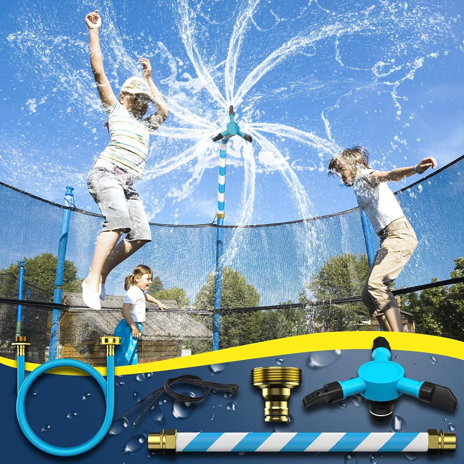 Universal Trampoline Sprinkler, Net-Friendly Trampoline Accessories ...